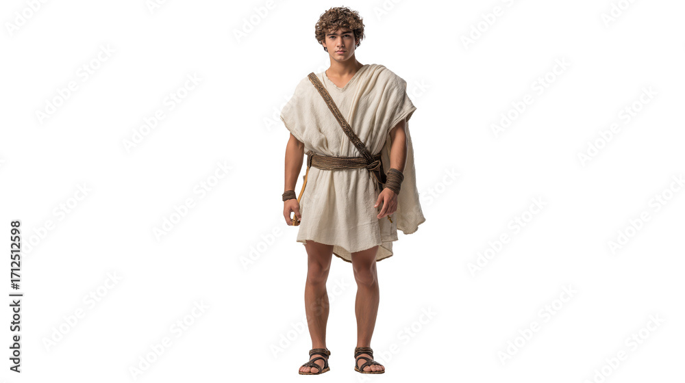 King David full body on transparent background, biblical figure wearing ...