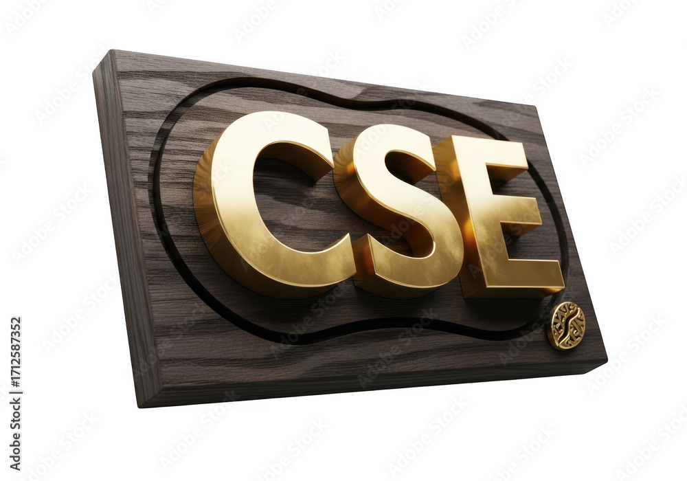 Golden cse logo isolated on transparent background Stock Illustration ...
