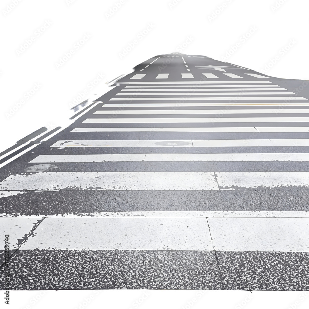 Zebra Crossing A Perspective View of Pedestrian Safety Stock ...