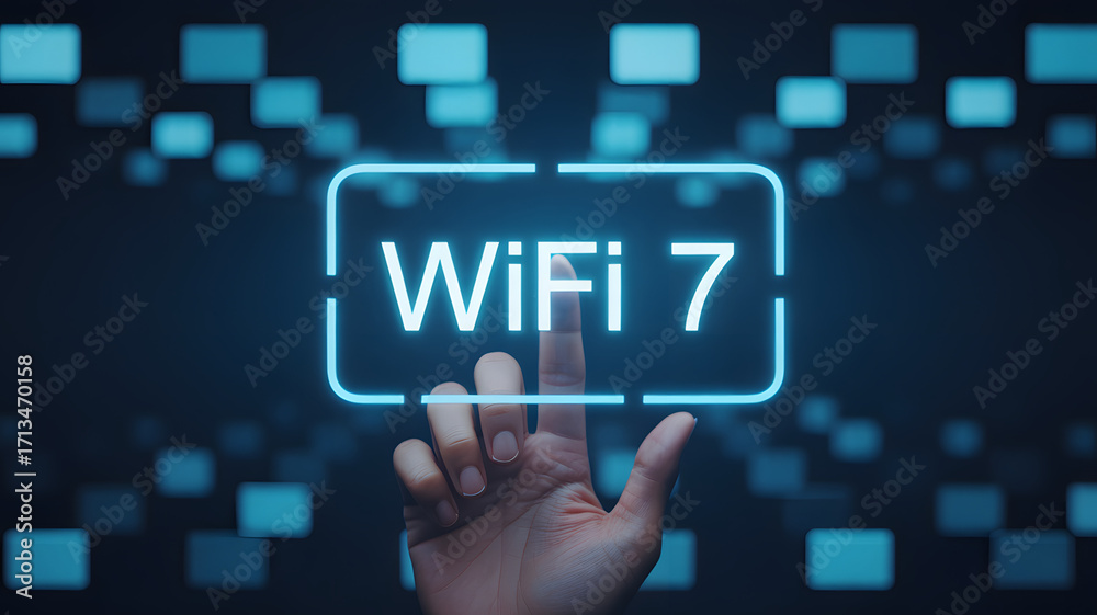 Future tech: Finger activates glowing WiFi 7 interface for seamless ...