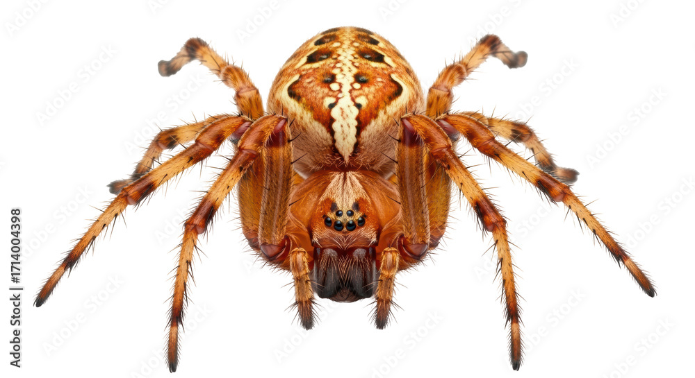 Isolated Orb-Weaver Spider in Sharp Focus Shows Details of its Anatomy ...