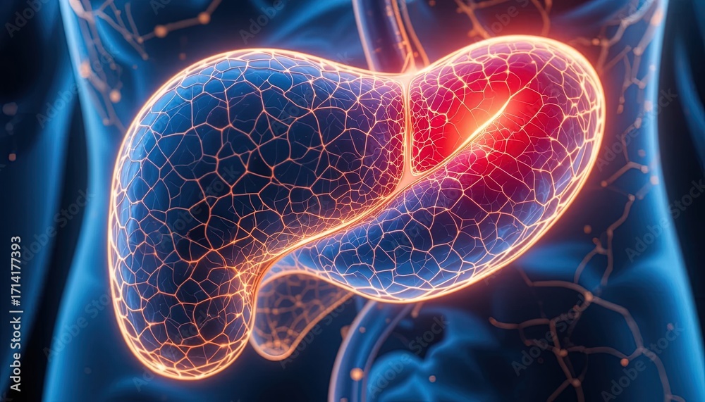 Stock-Foto „Glowing pancreas illustration showing potential ...