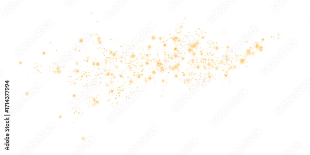 Yellow Magical Glowing Particles, Burst with Confetti and Firework ...