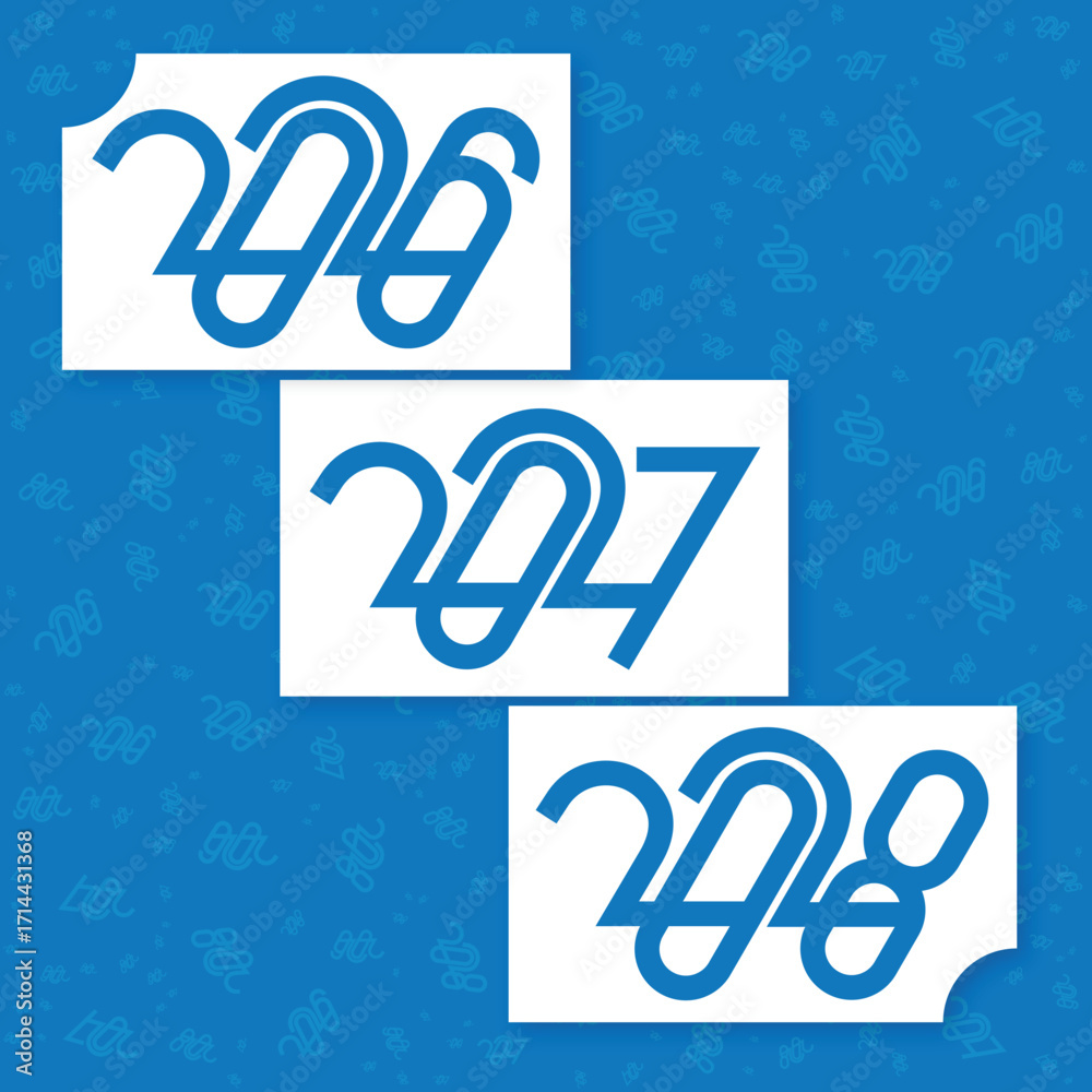 Stock-Vektorgrafik „2026, 2027, and 2028 Icon for Calendar.“ | Adobe Stock