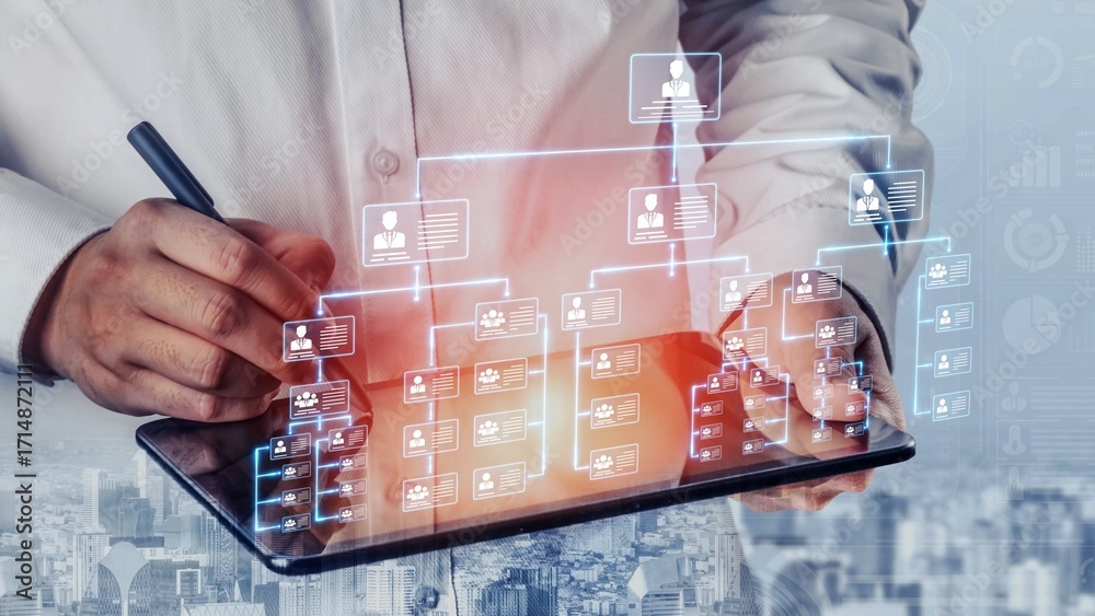 Corporate org chart and team structure show hierarchy, team, and ...