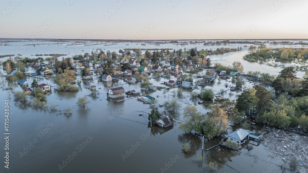 Global warming,climate change.Tsunami.Storms and destruction.Floods on ...