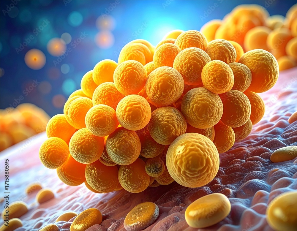 Foto de Stock Microscopic View of Staphylococcus Aureus Understanding ...