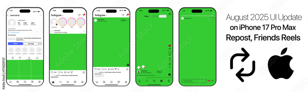 iPhone 17 Pro Max Instagram Carousel Post Mockup – Social Media Feed ...