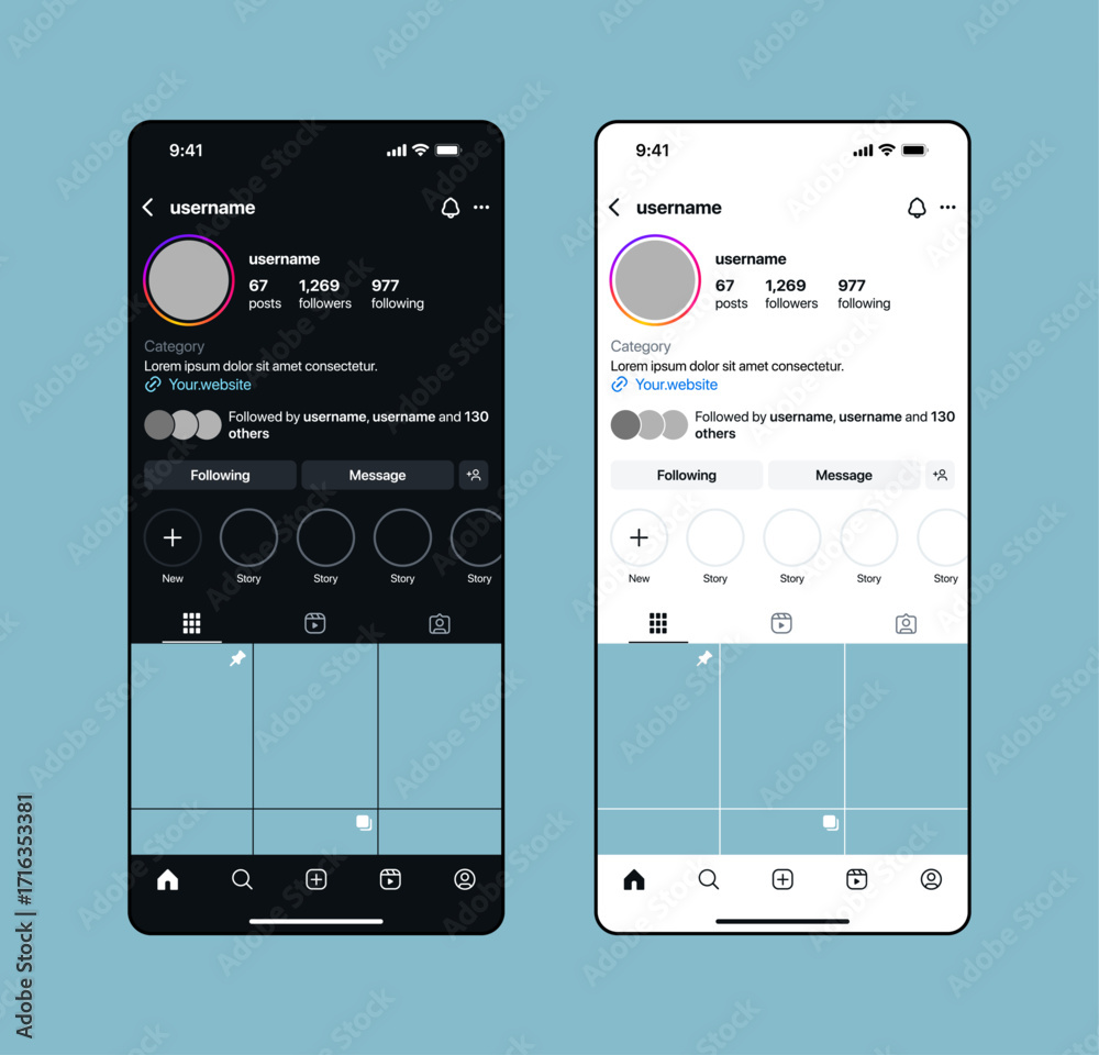 Instagram template 2025 update with new features mockups shown on ...