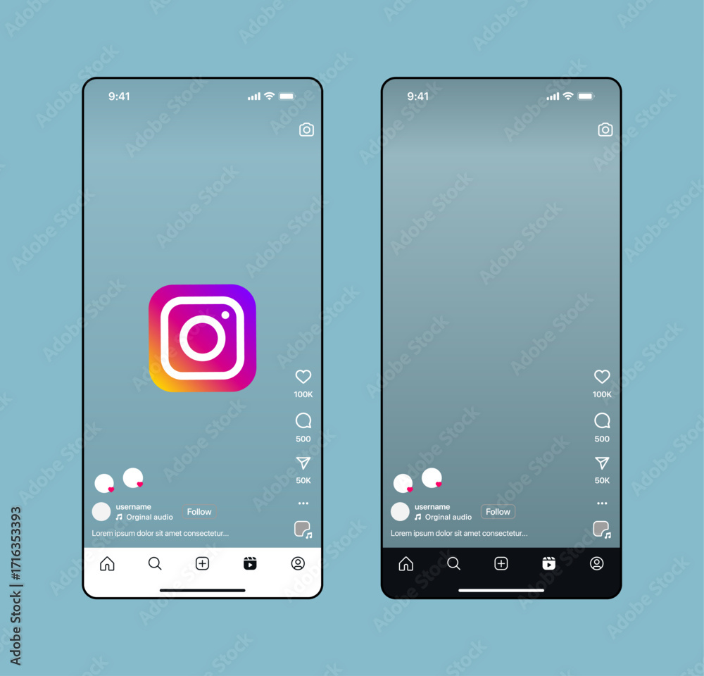 Instagram template 2025 update with new features mockups shown on ...