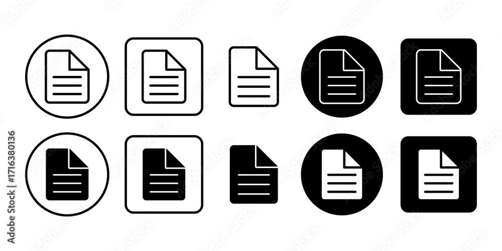 Document file icon vector. Clean and simple paper sheet symbol for ...