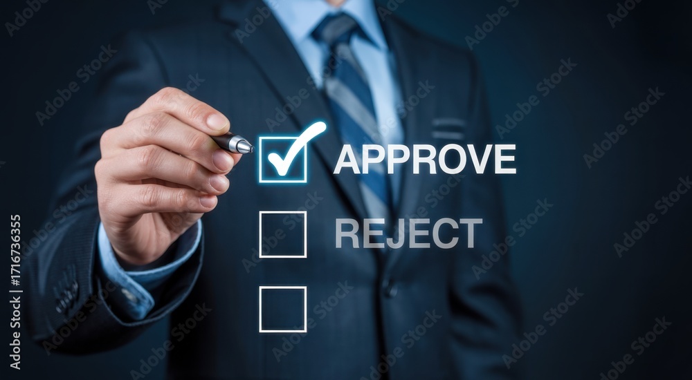 Decision Maker: A person, elegantly attired in a formal suit, makes a ...
