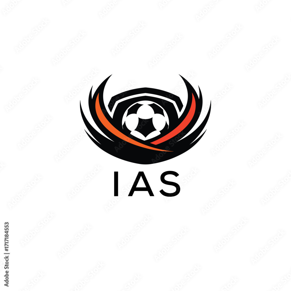 IAS Football Company logo. IAS football academy logo design for ...