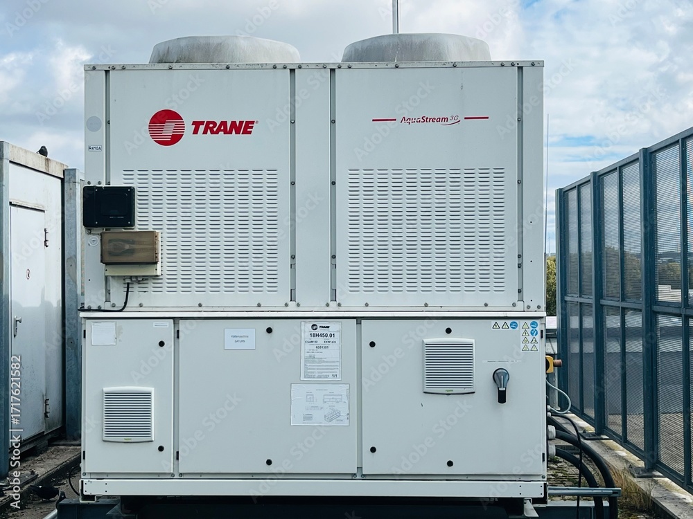 Stock-Foto „Germany, Paderborn, September 21. 2025, Trane CGAM 140 air ...