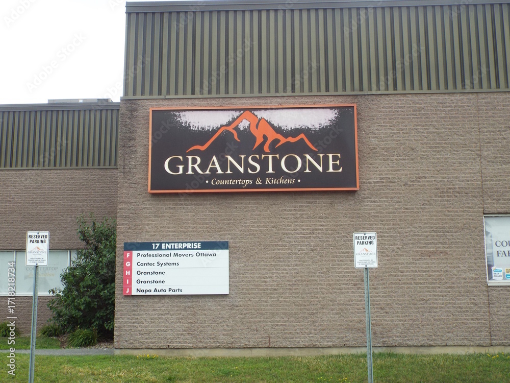 Nepean, ON, Canada, June 18, 2025 :The building sign for "GRANSTONE ...