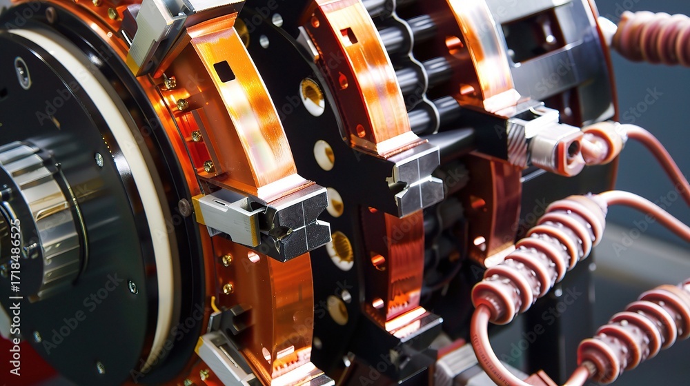 High current transformer with a robust metallic steel body, primary and ...