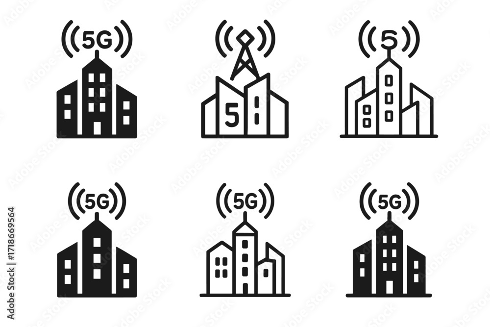 Vector de Stock Smart Cities Logos. Smart Cities. Set Logo of Smart ...