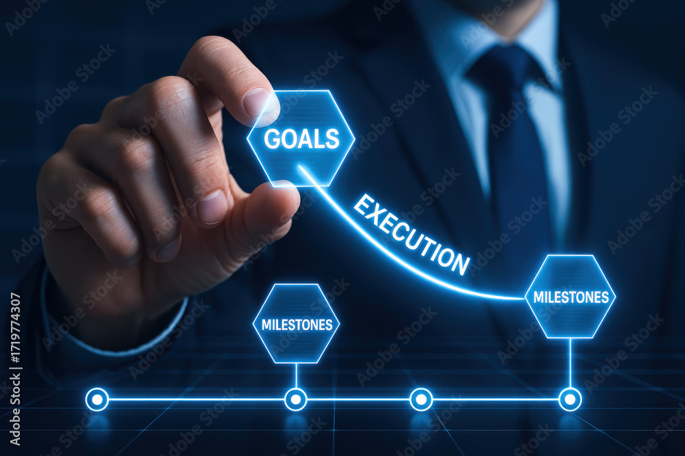 Goal achievement and milestone success combine with strategy and ...