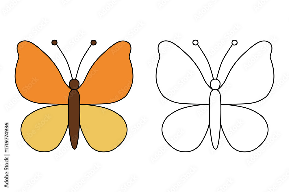 Doodle butterfly coloring pages spring worksheets printable for kids ...