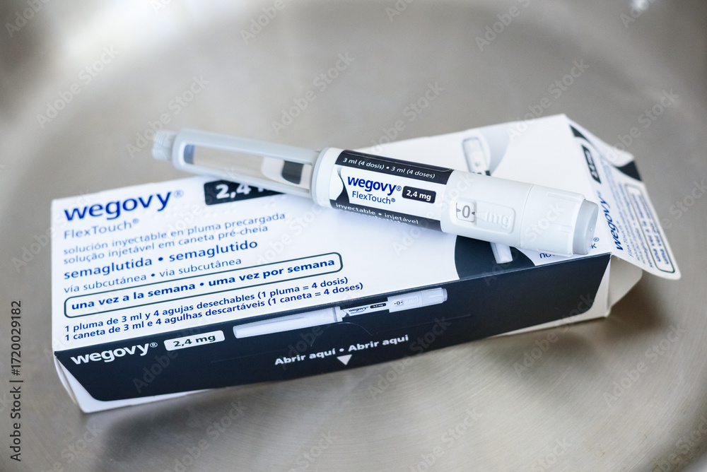 Valencia, spain - 12 september 2025: Wegovy box, weight loss medicine ...
