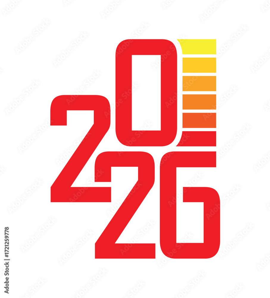 Image vectorielle Stock calendar, diary, diary 2026 logo. red 2026 year ...