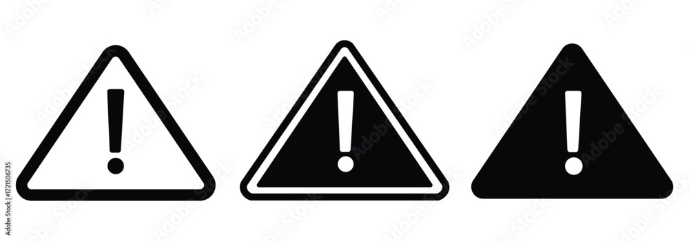 Warning, precaution, attention, alert icon, exclamation mark in the ...