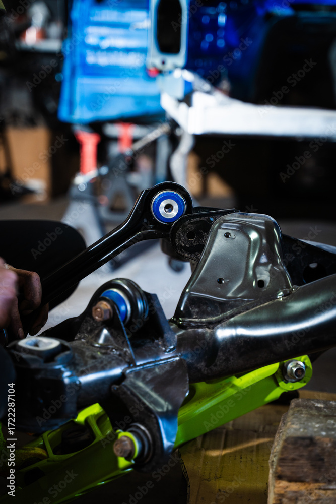 Custom rear suspension setup in progress for drift car project. Rear ...