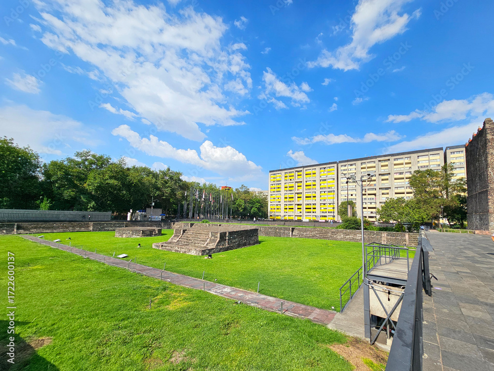 Mexico City, Mexico - Jul 21, 2025: Plaza de las Tres Culturas in ...
