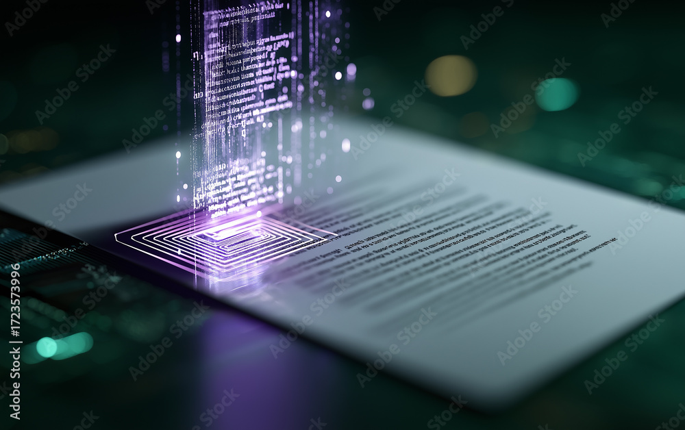 Illustration Stock AI, AI document, AI document understanding, AI ...