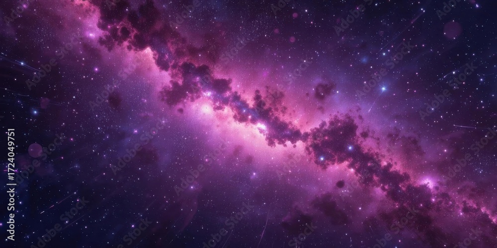 Ethereal Abyss Digital Painting of Galactic Structure, Using Shades of ...