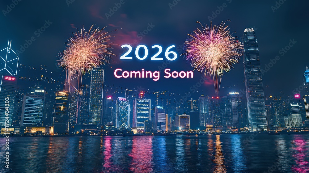 Anticipation builds as the year 2026 approaches, with vibrant fireworks ...
