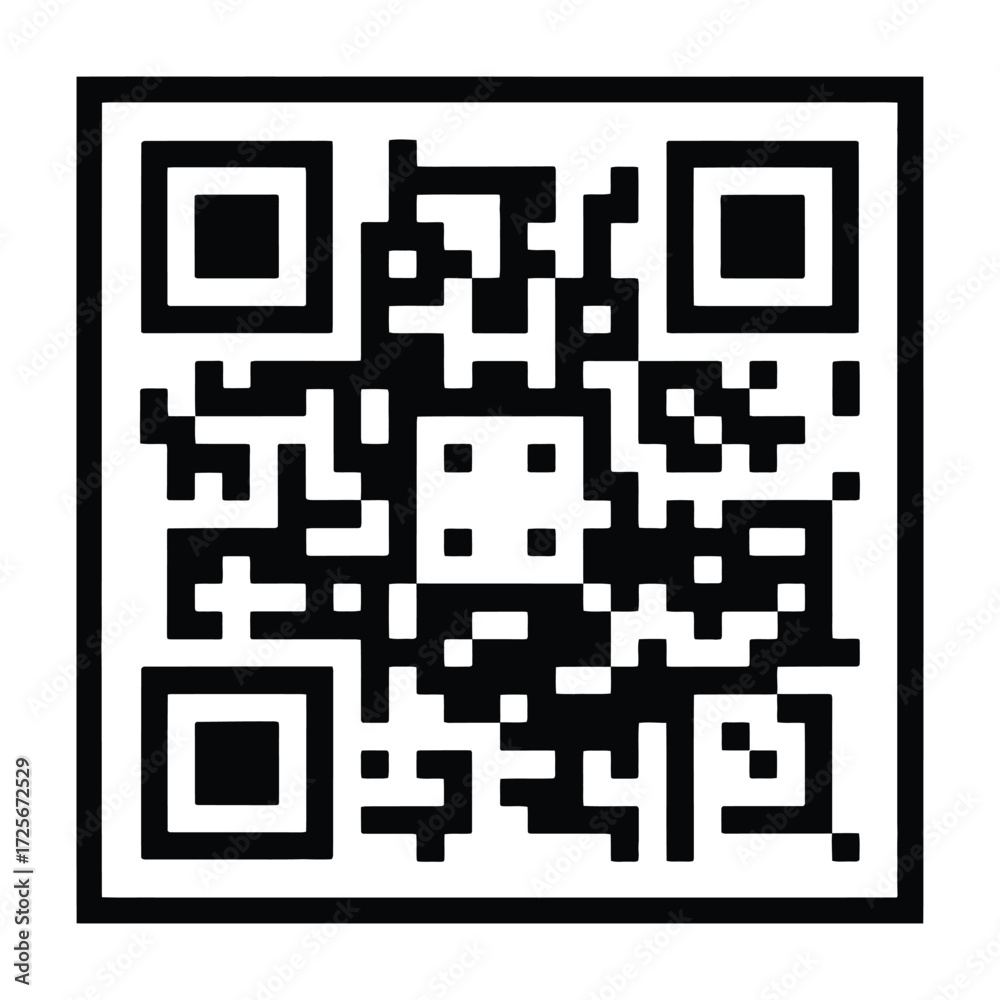 QR Code Intricacies A Black and White Digital Data Matrix for Modern ...