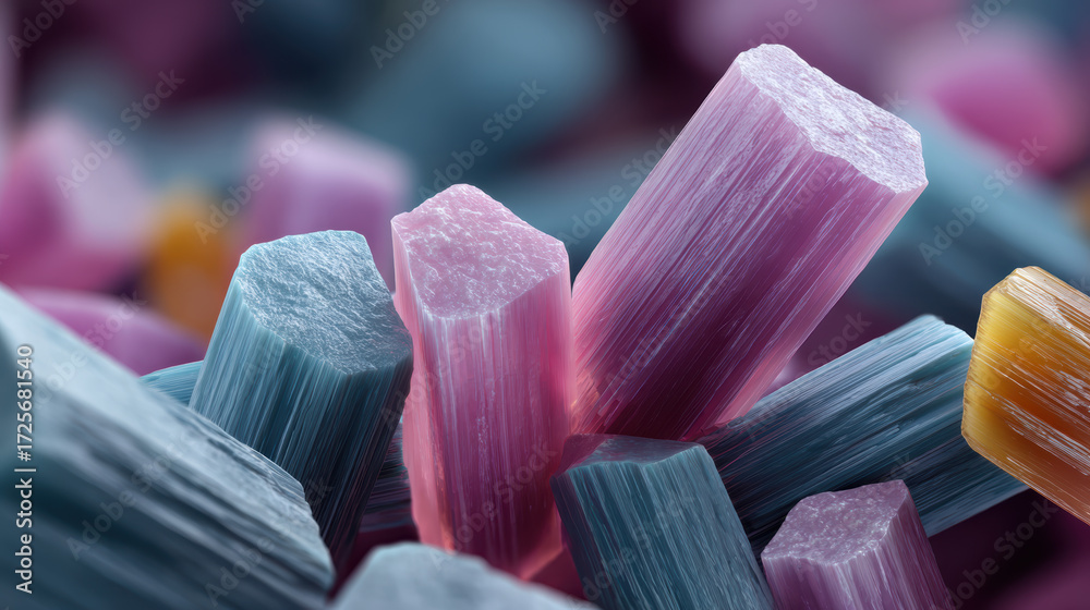Illustration Stock Microscopic view showing crystal structure of kidney ...