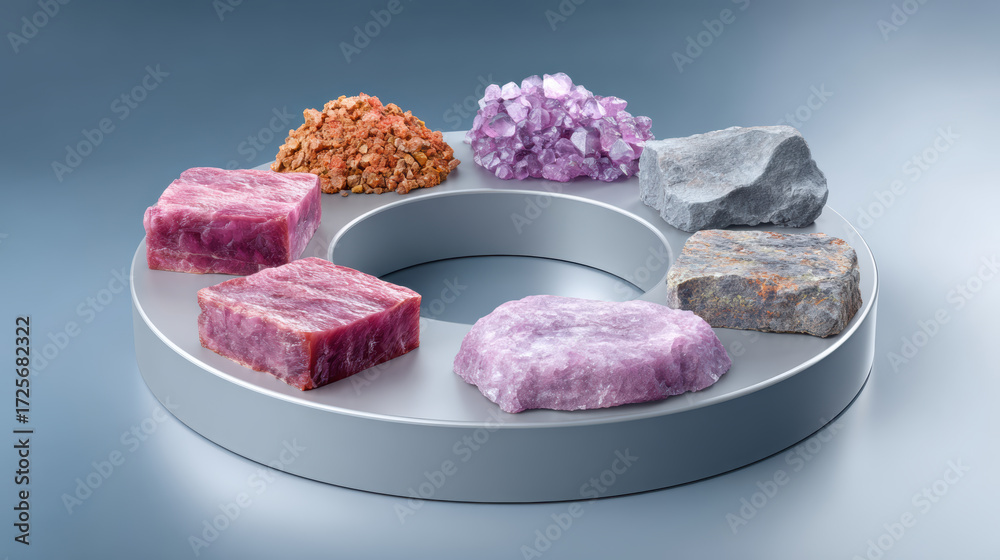 Valuable collection of raw mineral stone and geologic samples ...