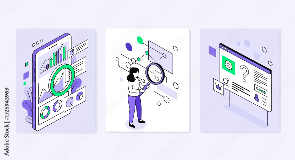 vector-de-stock-visualizing-data-insights-through-interactive