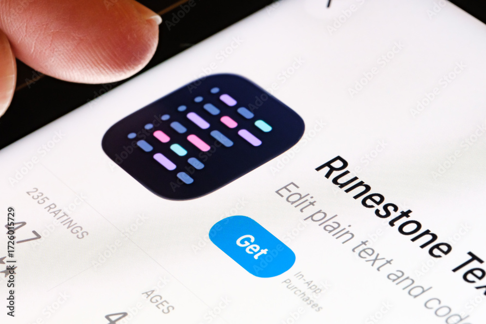 Runestone text editor on iPad with Apples new Liquid Glass updated app ...