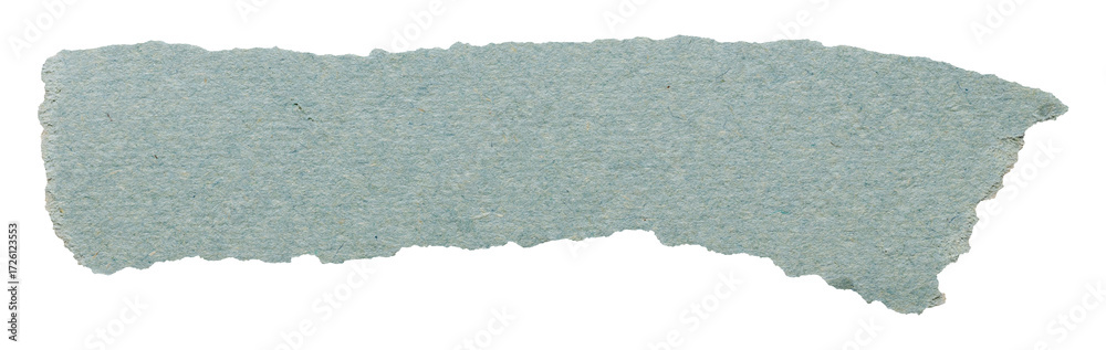 Tear strip of faded vintage book sheet, old blue paper with copy space ...