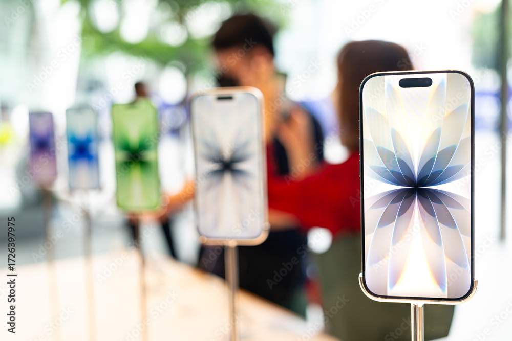 Presentation of the new Apple iPhone 17 inside an Apple store Central ...