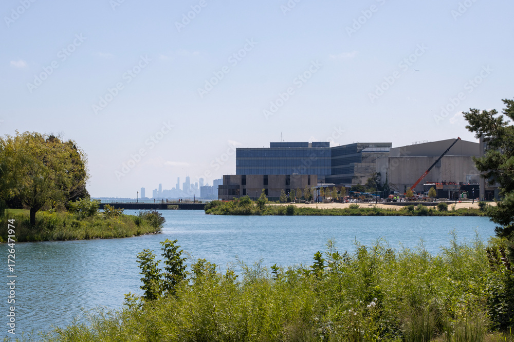 Evanston, IL, USA - Aug 28, 2025: Northwestern University's main campus ...