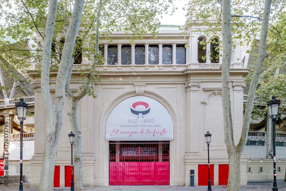 Historic Plaza De Toros Bullring In Pamplona Where Famous San Fermin ...