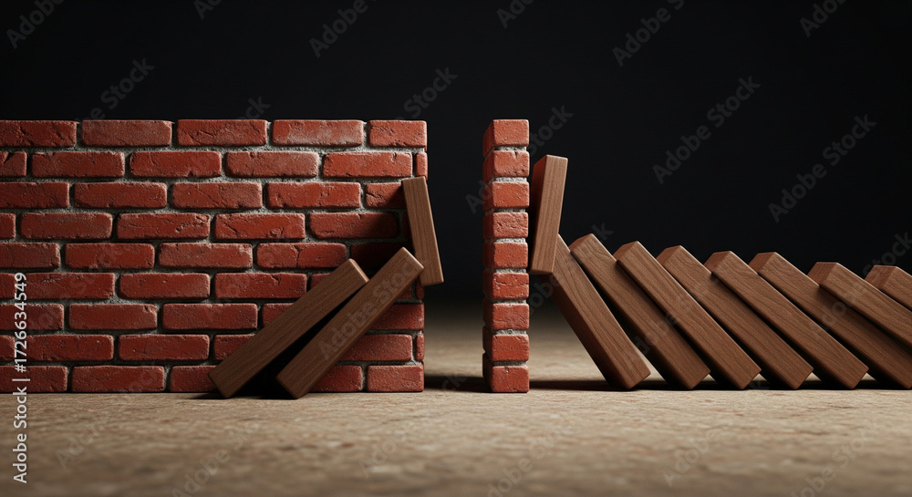 Breaking Barriers: A visual metaphor of obstacles falling, highlighting ...