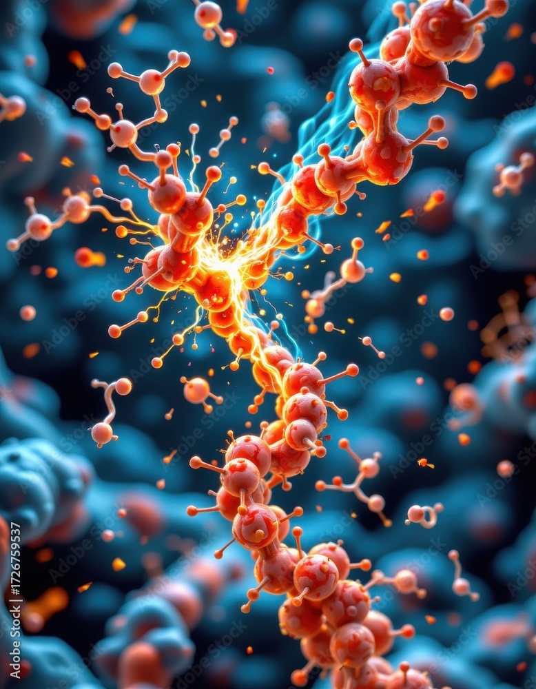 protein structural diagram destabilized by oxidative stress, bonds ...