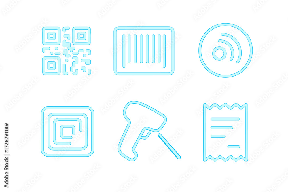 Digital data identification and transaction symbols with QR code ...