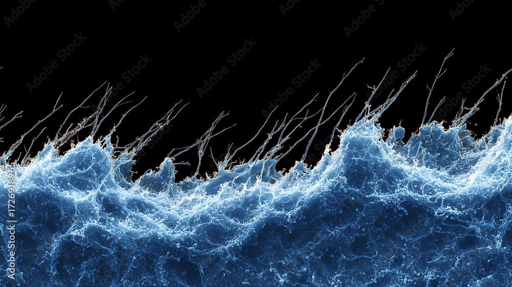 Photo Stock Dry, flaky scalp, with small flakes of skin peeling off ...