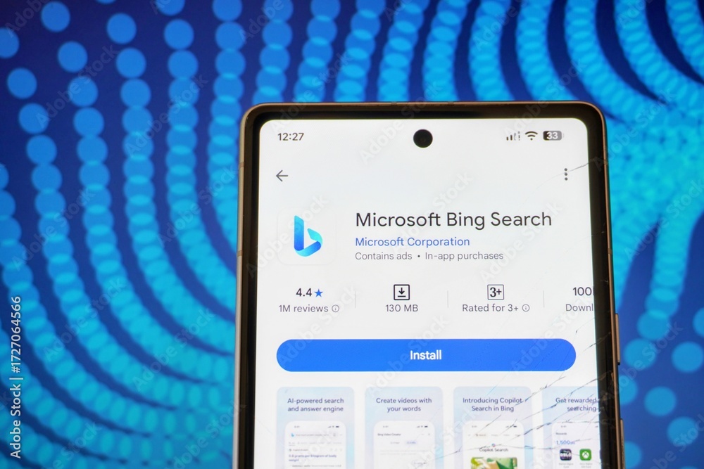 Agadir, MOROCCO- 28 September 2025: A screen showing the download ...