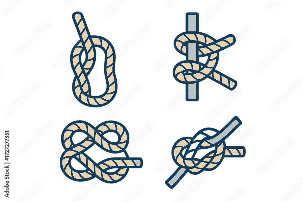 Learning various types of knots for outdoor activities and practical ...