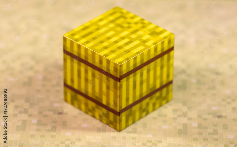 Minecraft square hay bale close-up Stock Photo | Adobe Stock