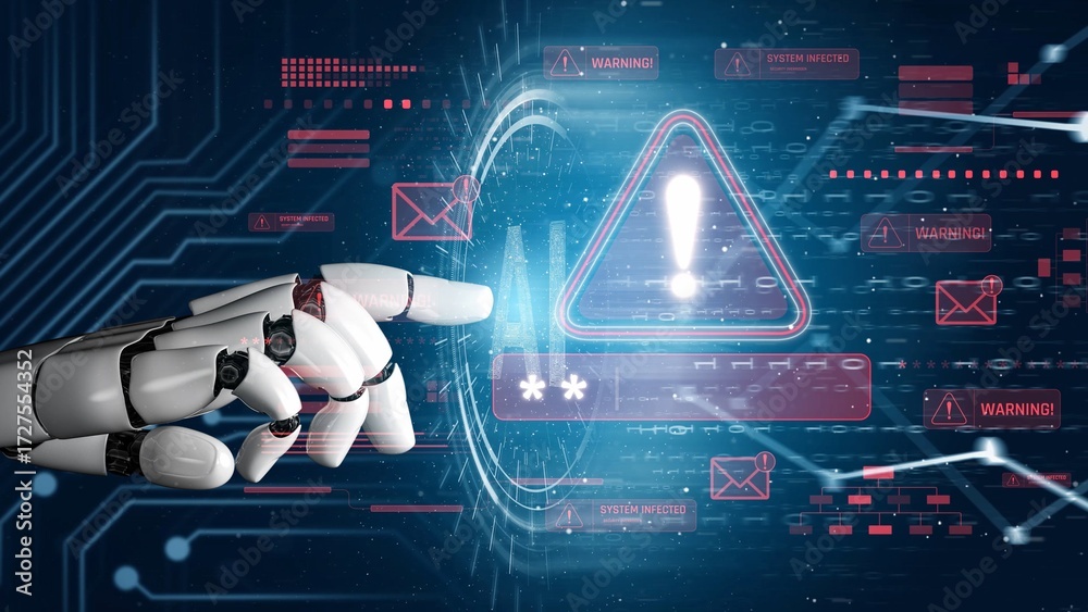AI-generated password warning alert showing critical cybersecurity ...
