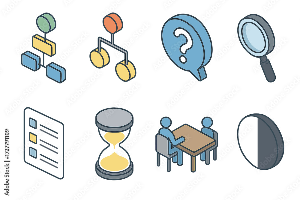Image vectorielle Stock Isometric Decision Tools. Decision-making tools ...
