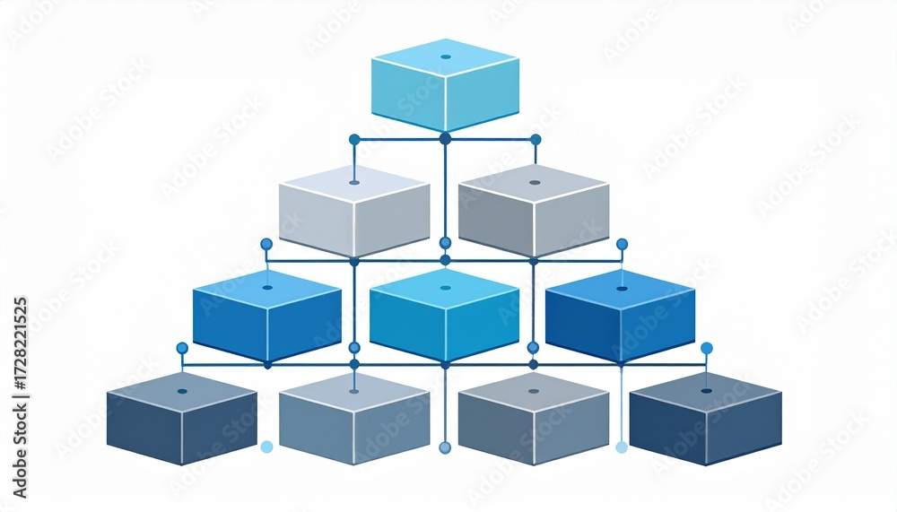 Стоковое фото «Hierarchical structure diagram, showing relationship ...